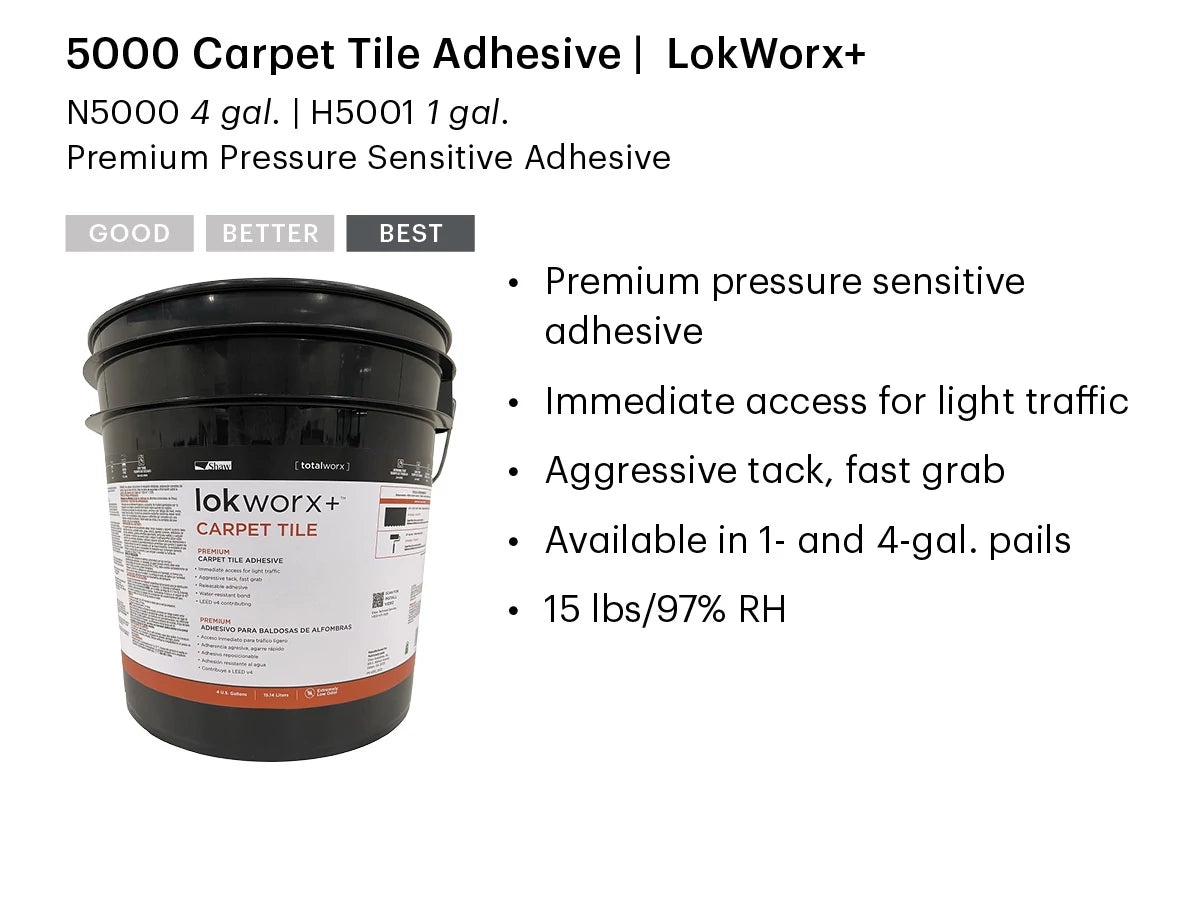 Shaw Floors LokWorx 5000 Carpet Tile Adhesive 4 Gallon